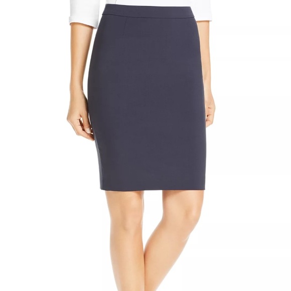 Boss | Skirts | New Boss Vilea Fundamental Pencil Skirt In Navy Blue ...